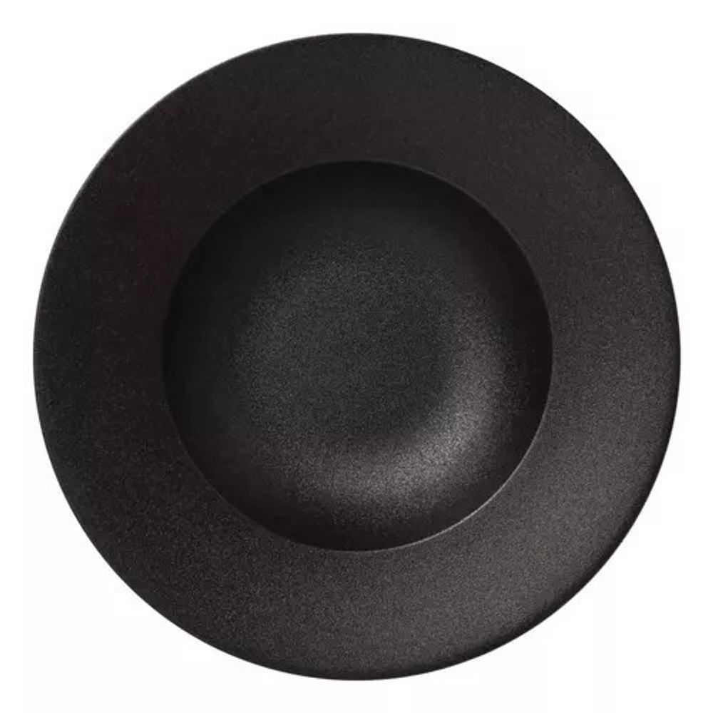 Set X 6 Plato Hondo 31cm Porcelana Baralee Fine Plus Negro