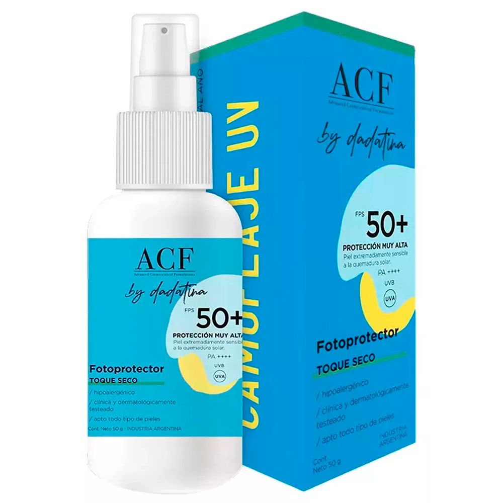 Acf By Dadatina Camuflaje Protector Solar Fps 50 Toque Seco