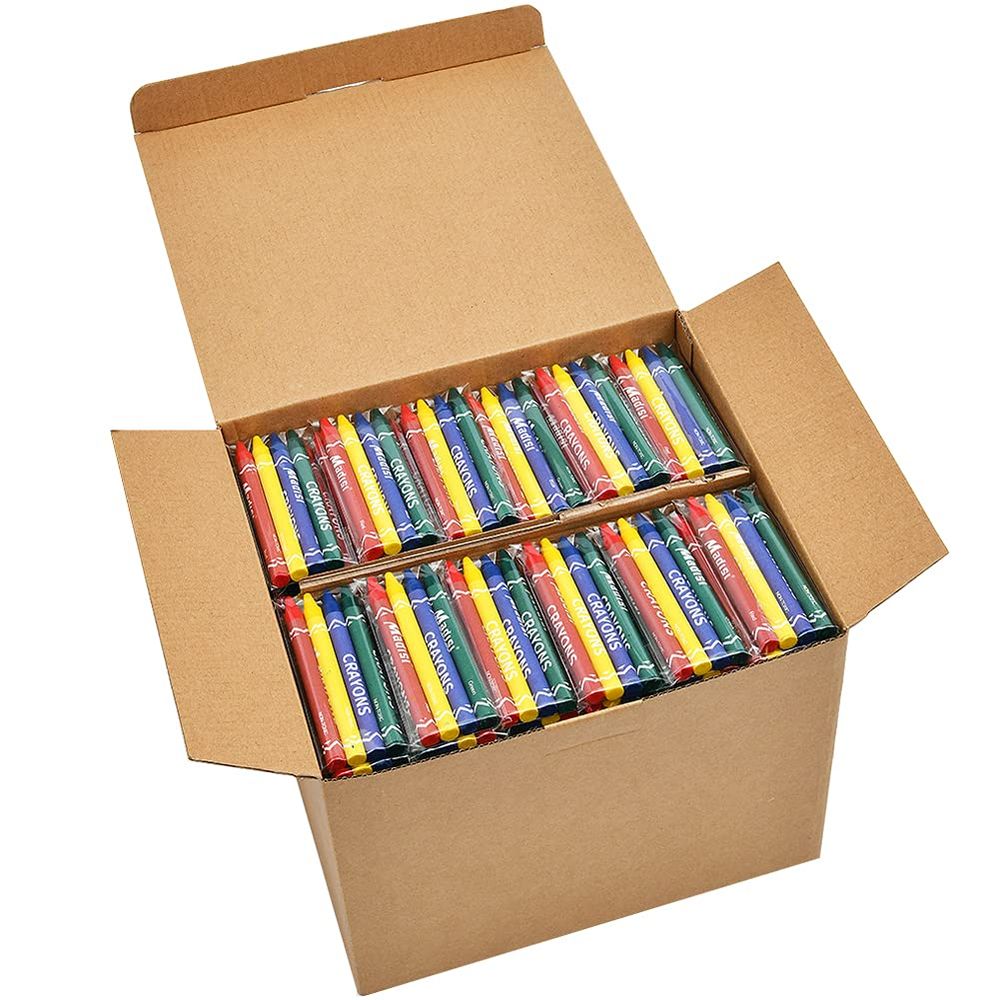 Crayons Madisi, paquete a granel de 1000 unidades, tamaño normal, 4 colores