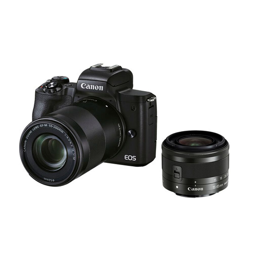 CAM FOT CANON EOS M50MK II 15-45 EF-M 55-200 f/4.5-6.3 IS