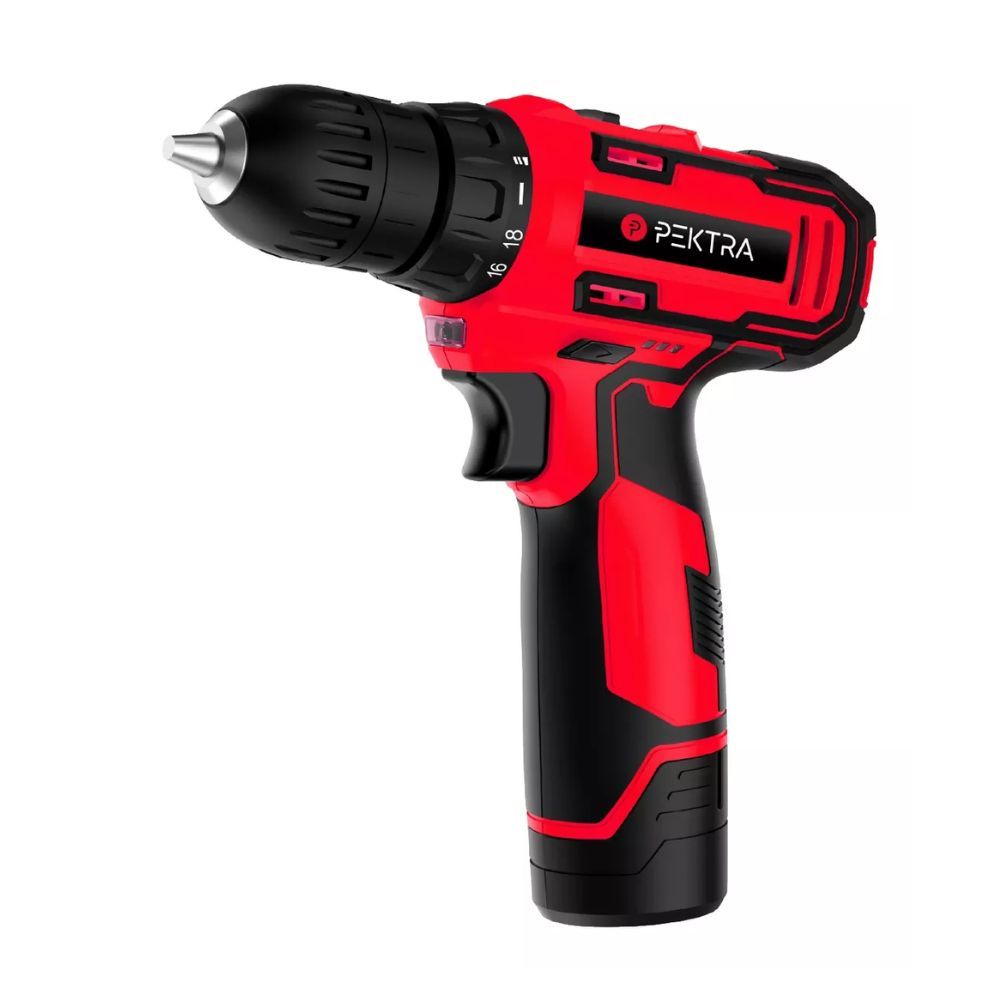 Taladro Atornillador Inalámbrico 12v 10mm Pektra Con Torque