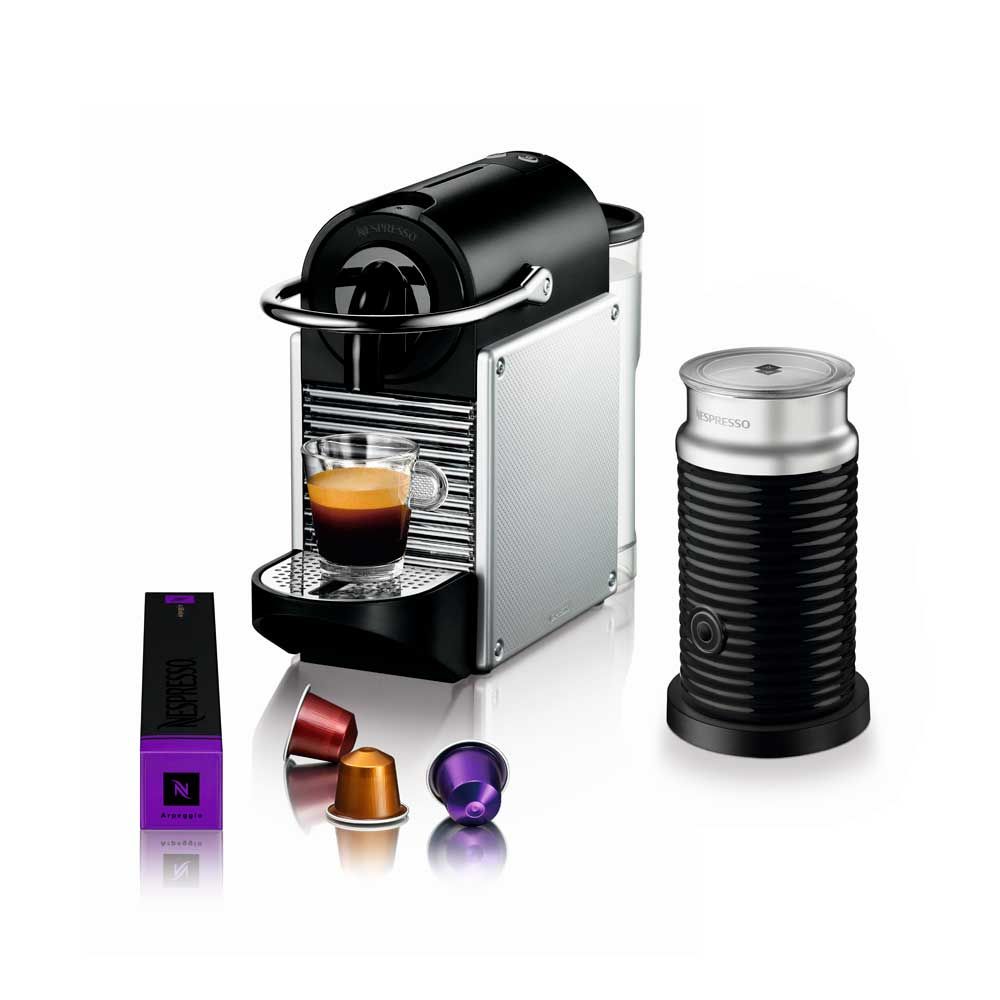 Cafetera Nespresso Pixie Aluminium + Aeroccino 3