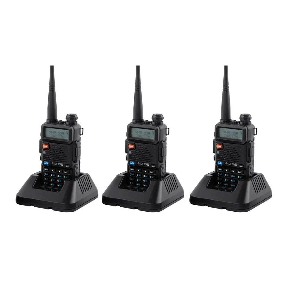 Pack 3 Radios Movil Handy Baoefeng Handie Uv5r 8w Vhf/uhf