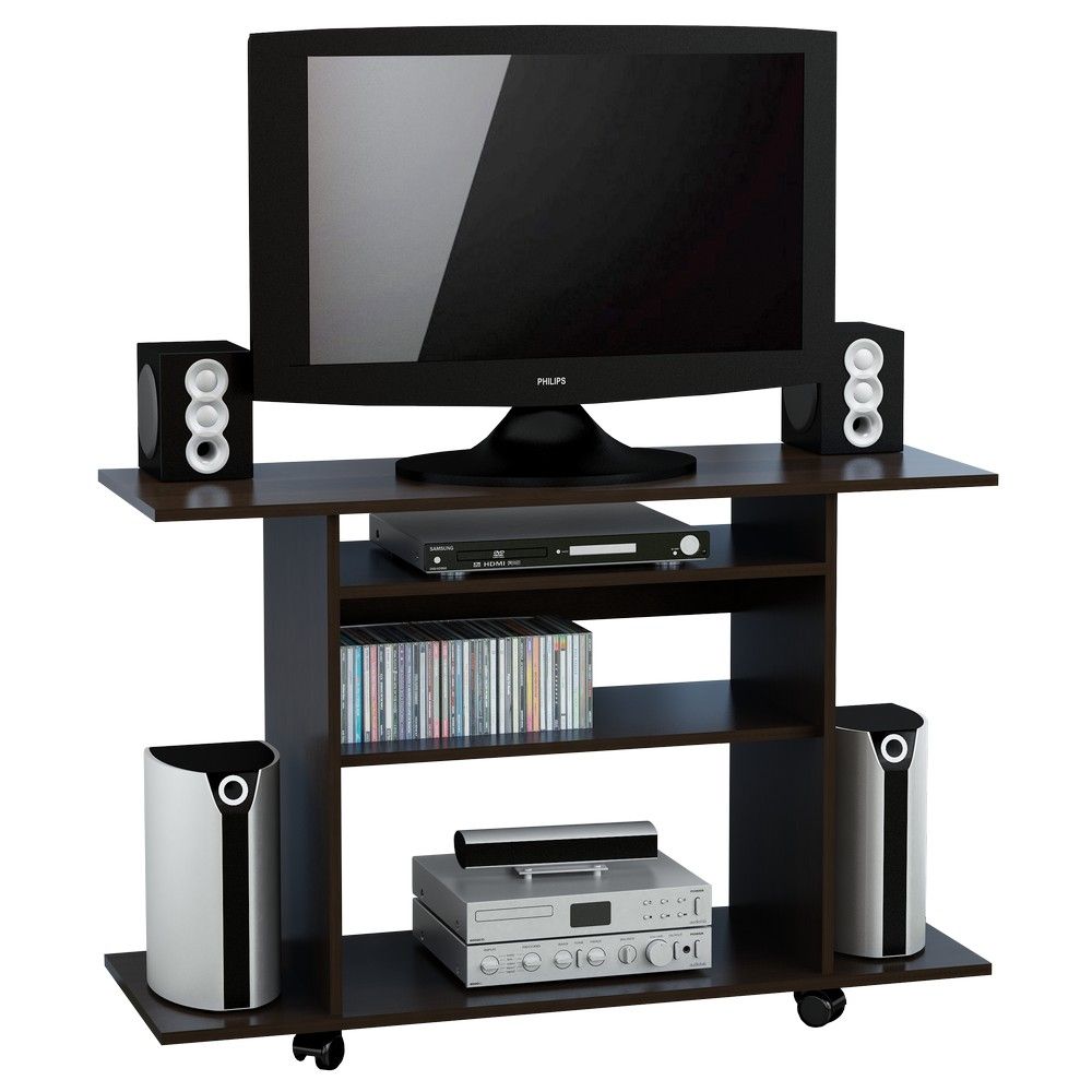 Mesa Rack Tv Lcd Led Mueble Modular con Ruedas Wengue Envío