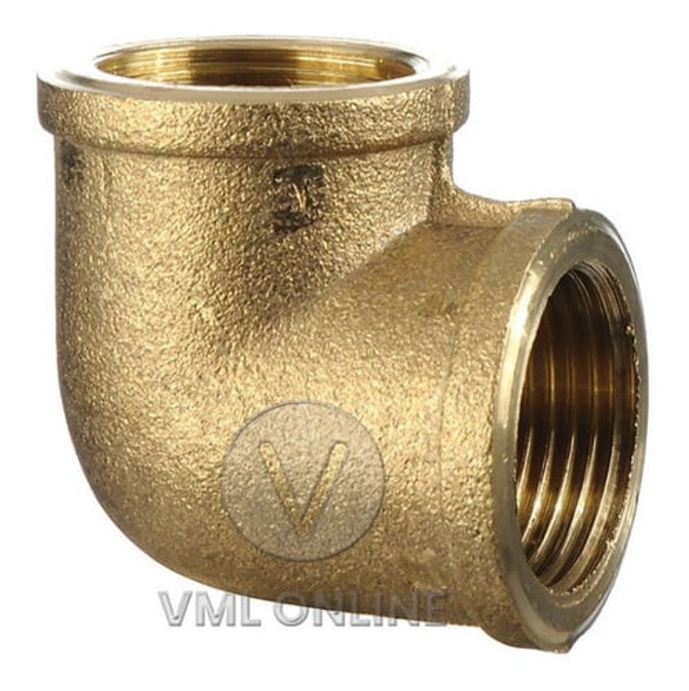 Codo De Bronce 1/2 Hembra A 1/2 Hembra A 90º Para Agua