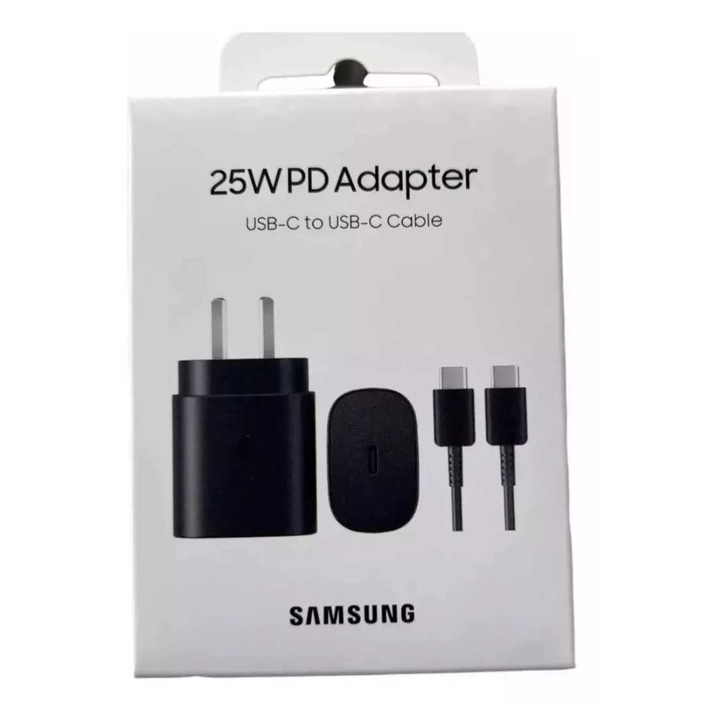 Cargador Tipo C Samsung 25W Carga Rápida Para Galaxy A32 - A42-A71-A51-A21-A11 ORIGINAL Original