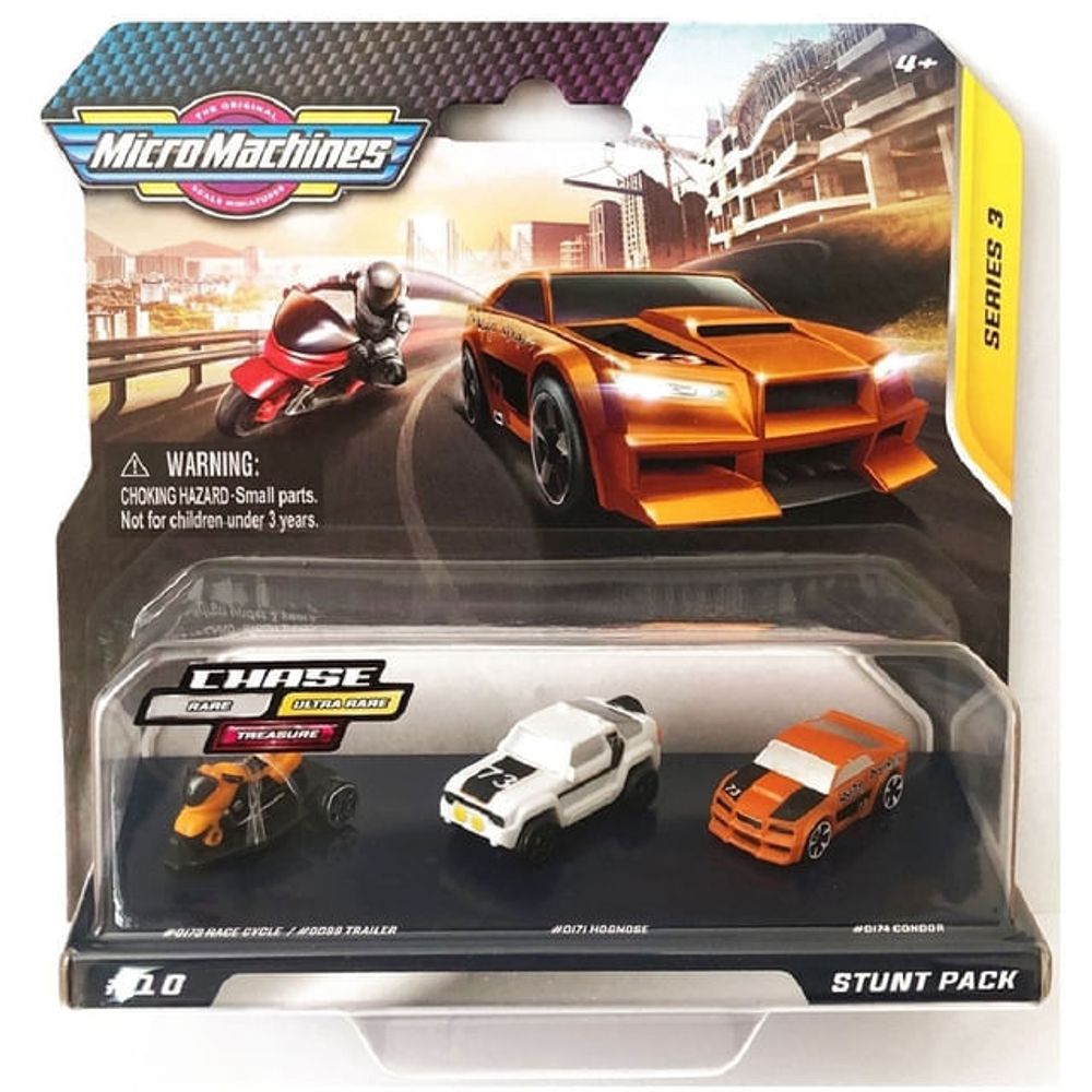 Vehiculo Mini Micro Machines Surtido Pack x 3 Stunt