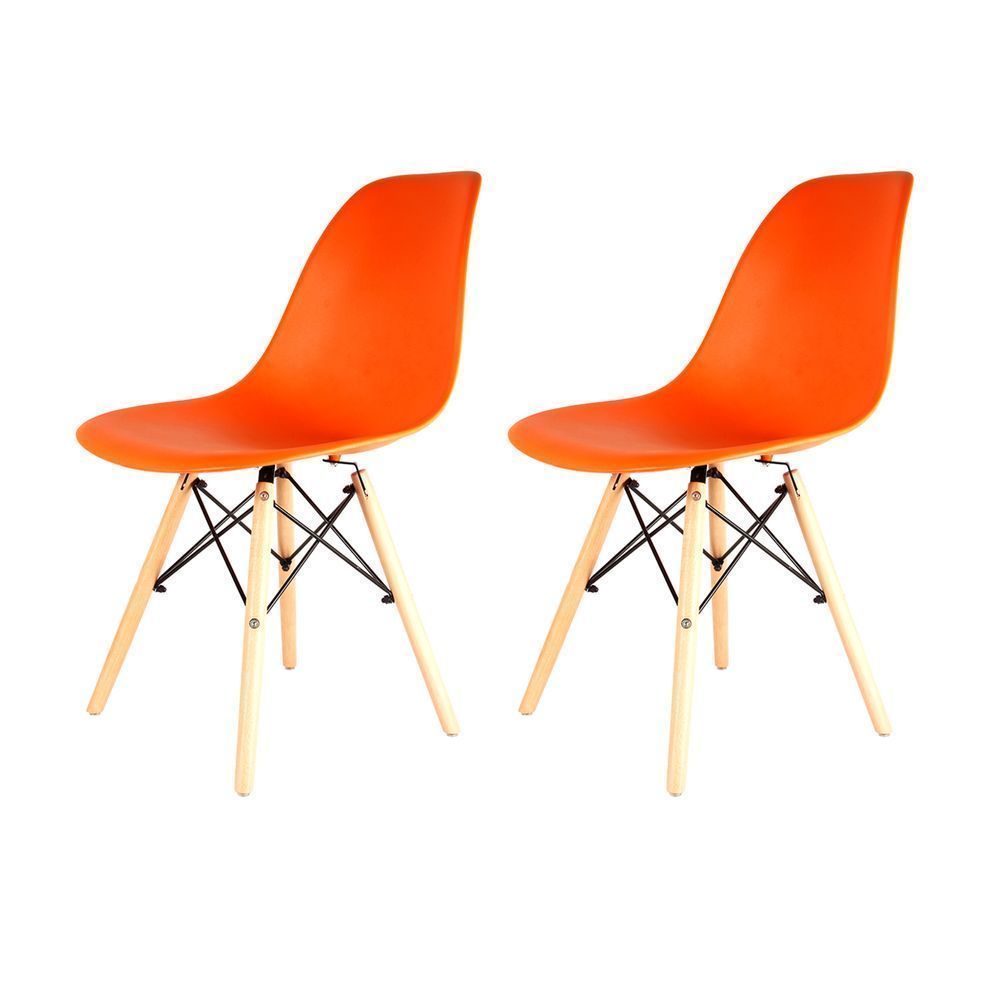 Sillas Eames Naranjas x2