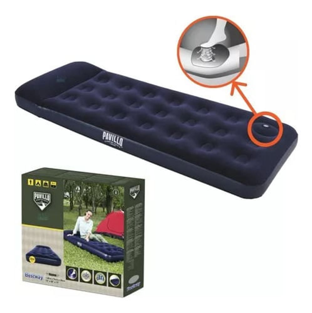 Colchon Inflable 1 Plaza 185x76x28 - Inflador Incorporado