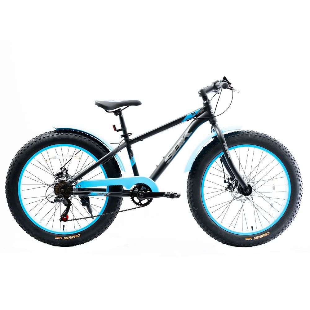 Bicicleta Fat Bike SBK rod 24 Hunter y Recreo Acero y Aluminio Azul