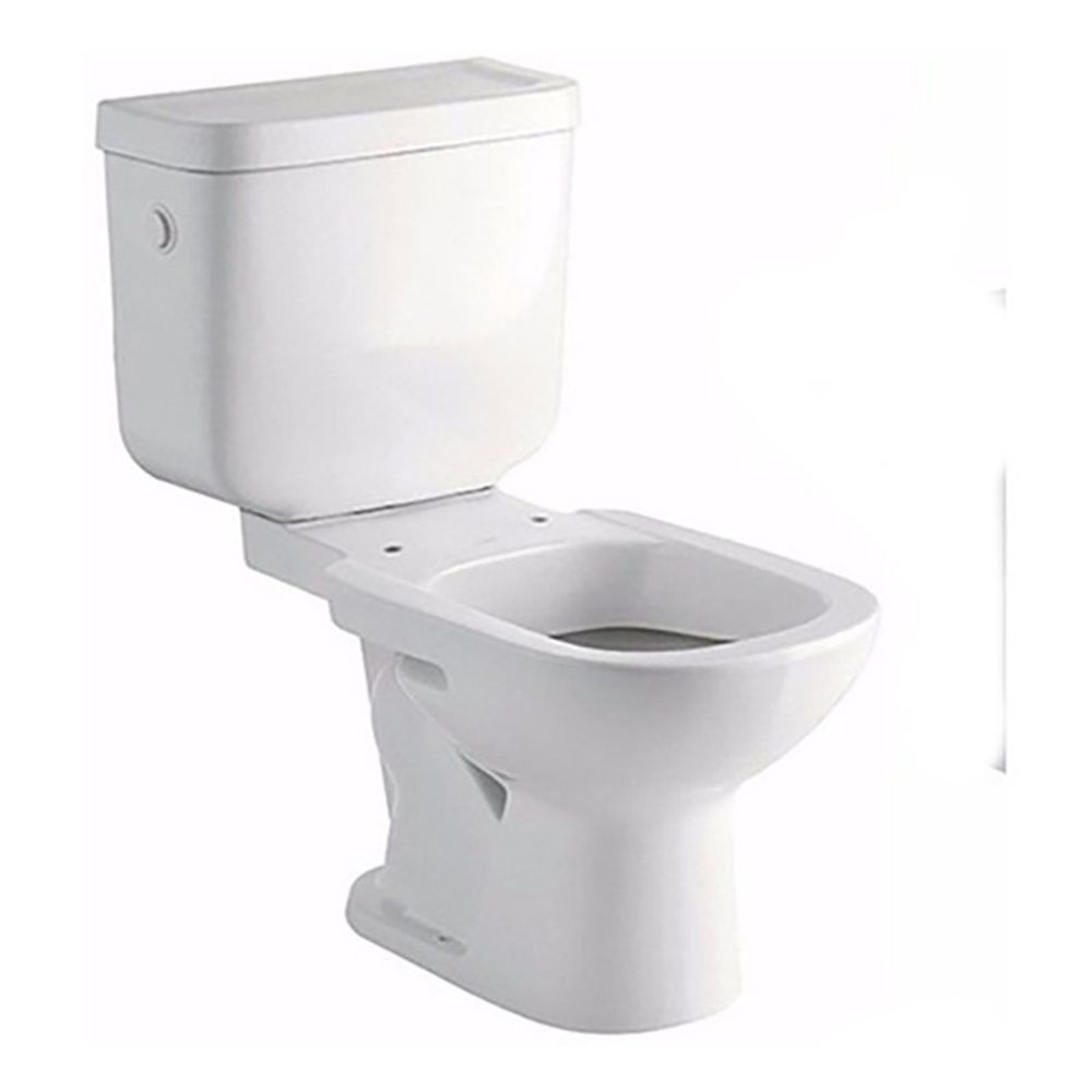 Inodoro Largo Y Depósito De Apoyo Ferrum Bari Color Blanco