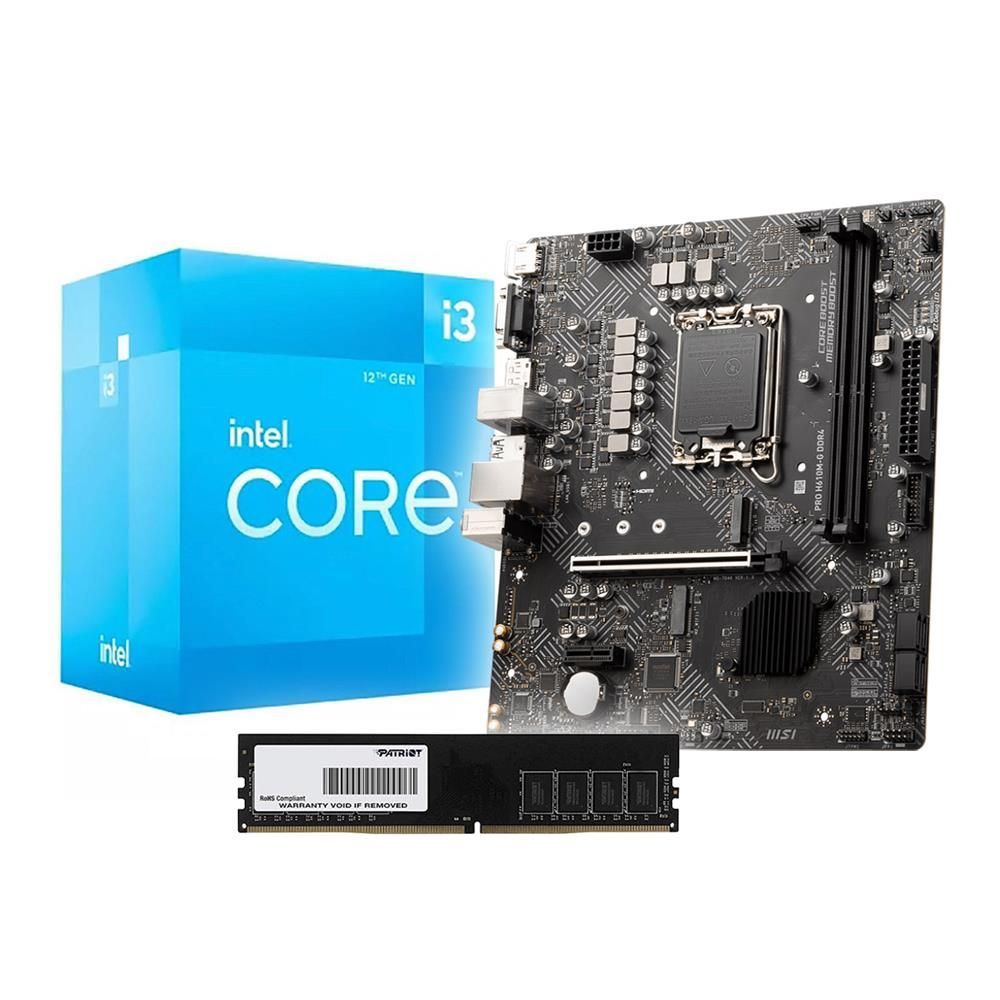 Kit Actualizacion Intel I3-12100 + Msi H610m-g + 8gb Ddr4 3200