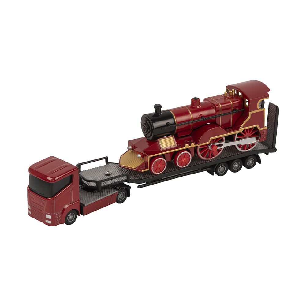 Set Camión Transportador Heavy Engine Teamsterz 28cm Rojo
