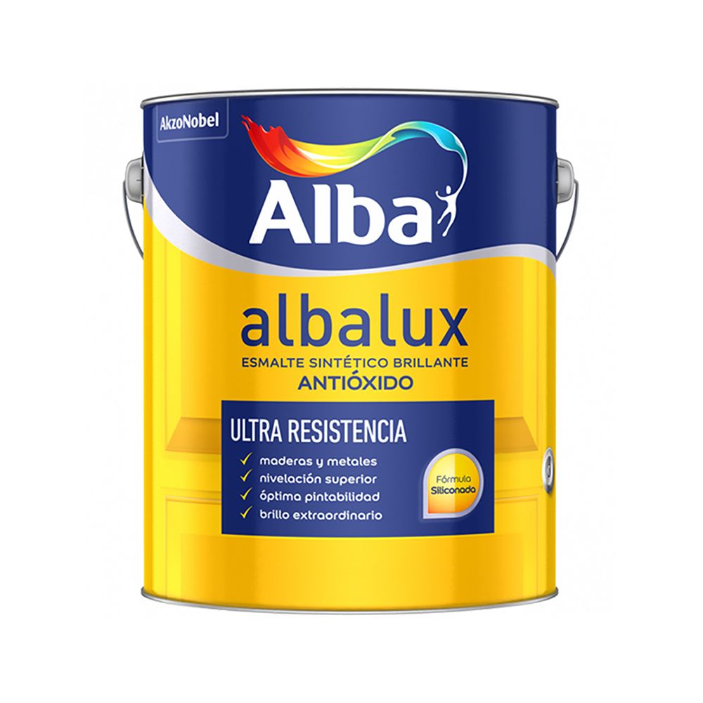 Esmalte Sintético Brillante Albalux Blanco 4 Lt