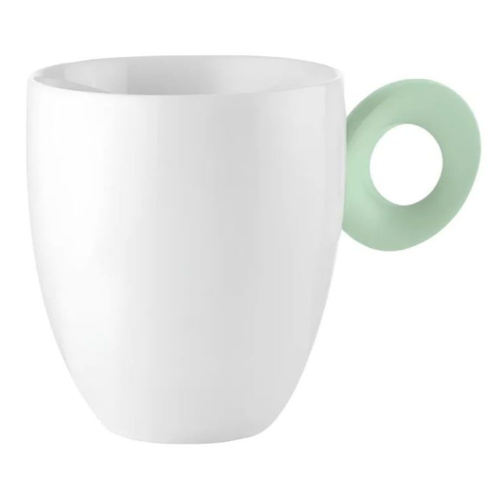 Taza Porcelana Every Day Guzzini Diseño Italiano 250 Cc Color Verde