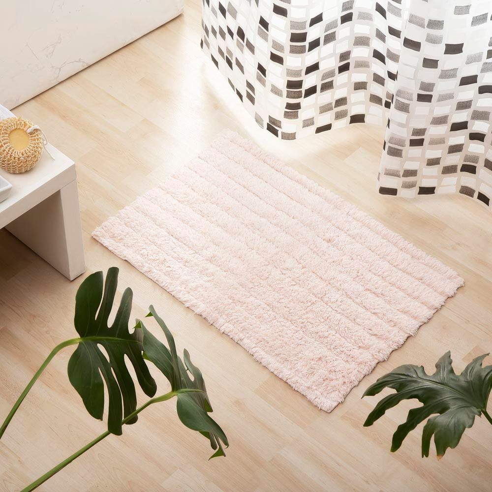 Alfombra de Baño Lynes Rosa Claro