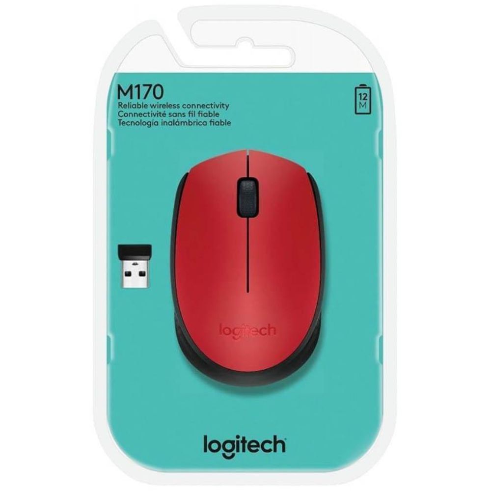 Mouse Logitech M170 Wireless Rojo