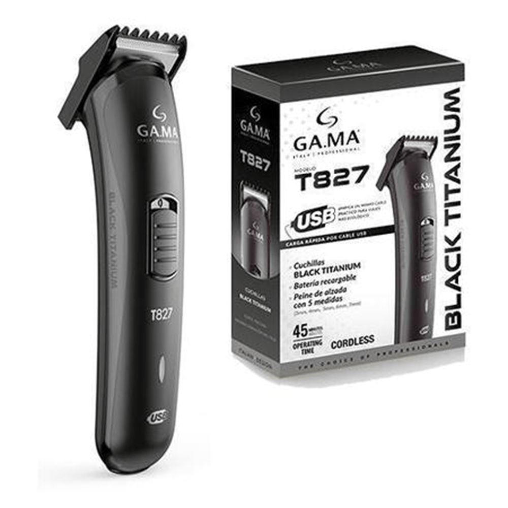 Cortadora de Pelo Gama Black Titanium Carga Usb Tr