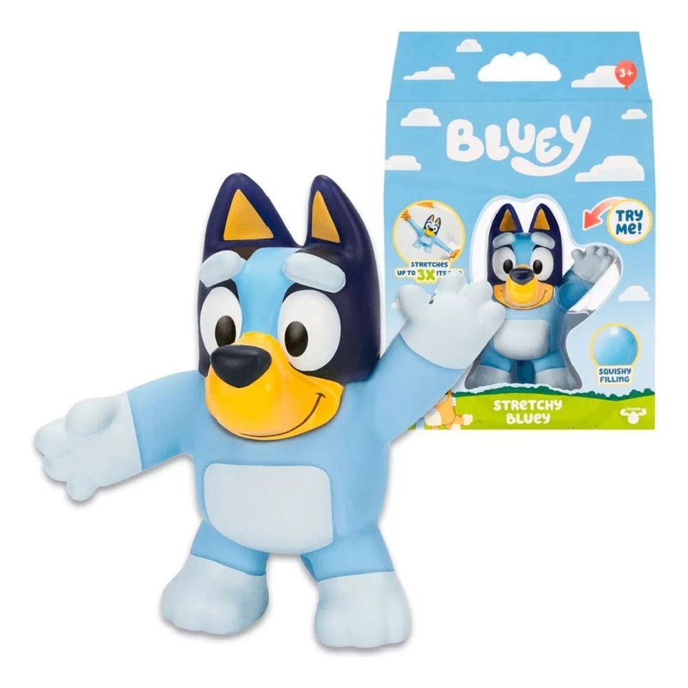 Bluey Stretchy Figura Elástica 13x5cm Se Estira Hasta 3 Veces