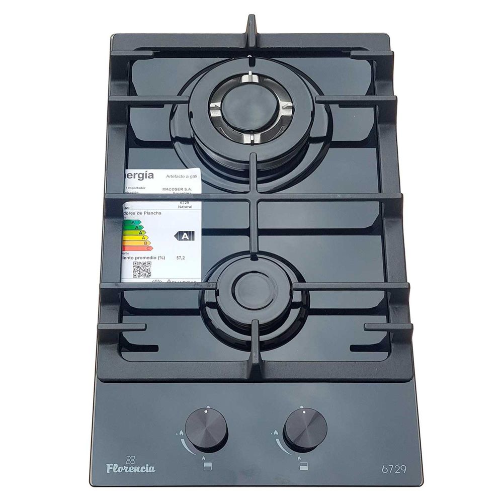 Anafe a Gas Vidrio Templado 31cm Florencia 6729