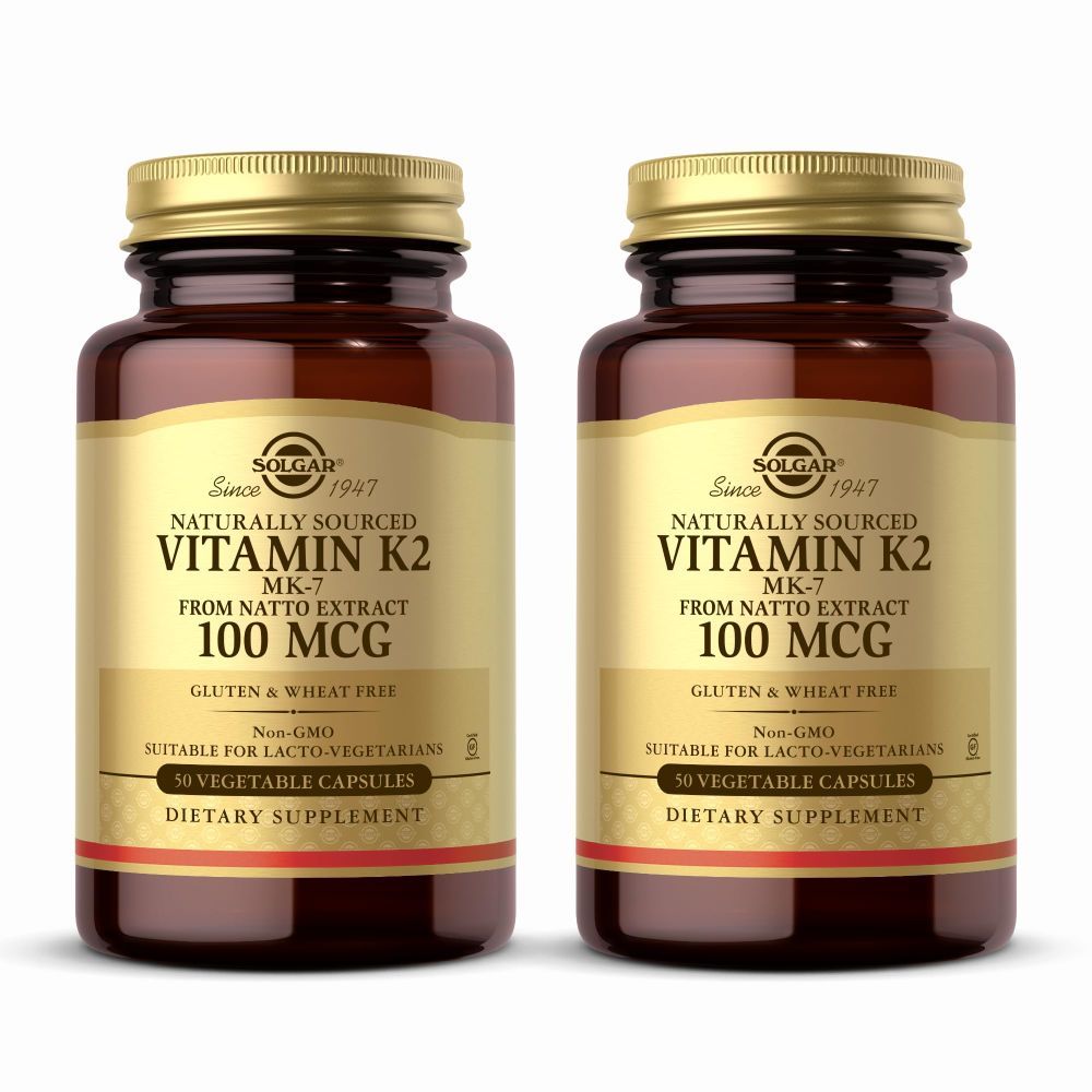 Suplemento de vitamina K2 (MK-7) de origen natural SOLGAR 100 mcg