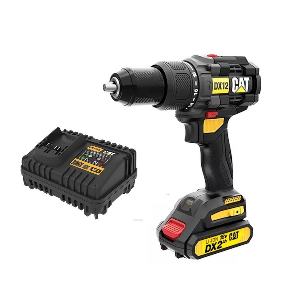 Taladro Inalambrico 18v Cat Dx12b con Cargador Bateria 2 Ah