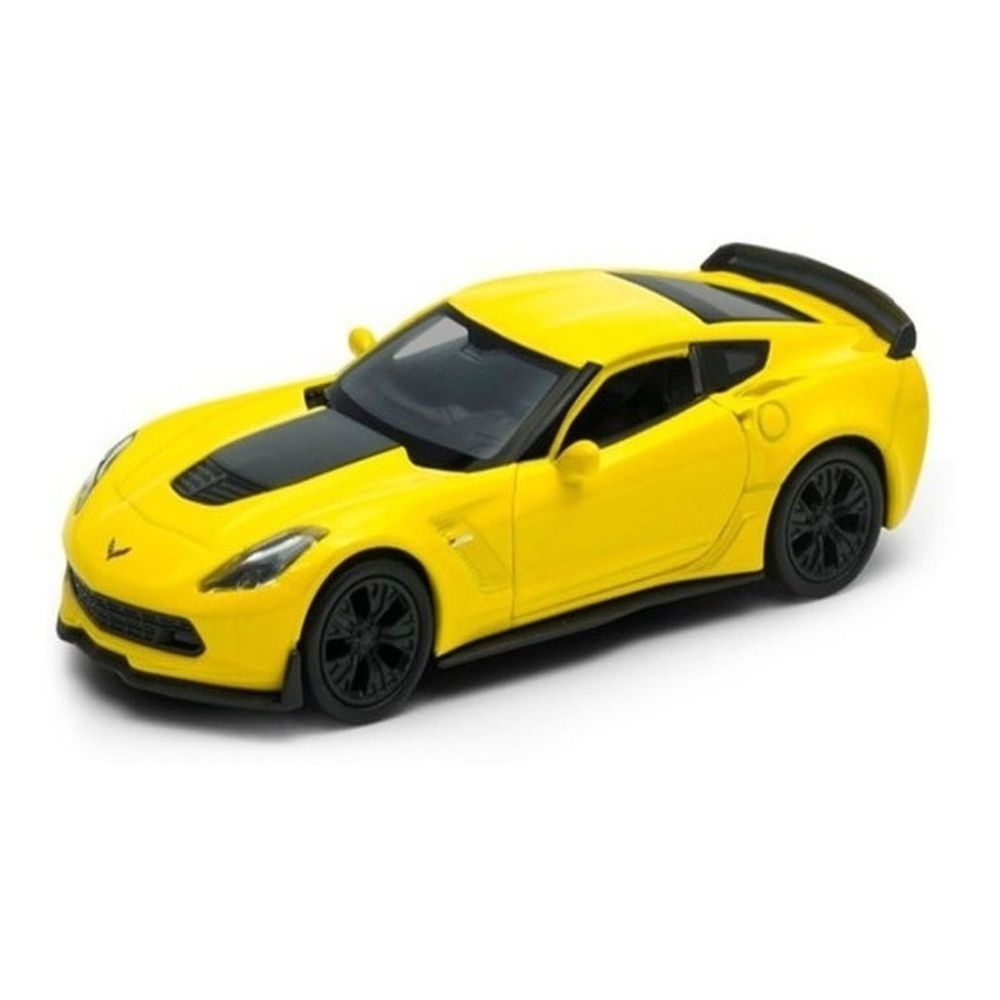 Welly 1:34 2017 Chevrolet Corvette Z06 Amarillo Deportivo