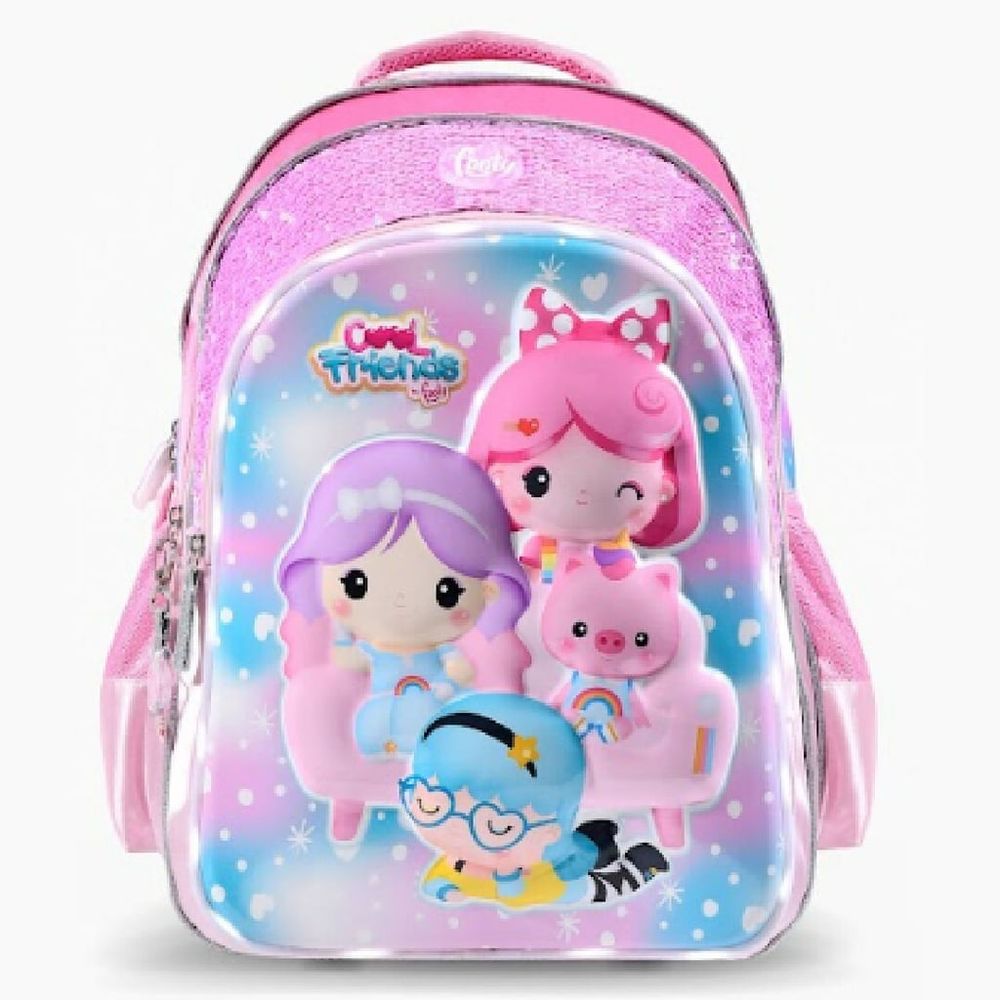Mochila Footy Espalda Cool Friends C/Luces Led. F1803 Rosa