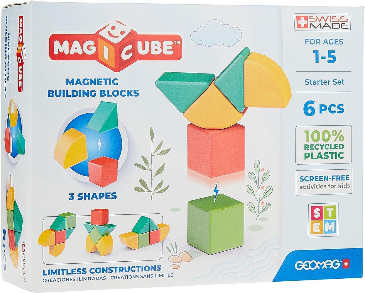 Geomag Bloques Magneticos Magicube Blocks 06 Piezas