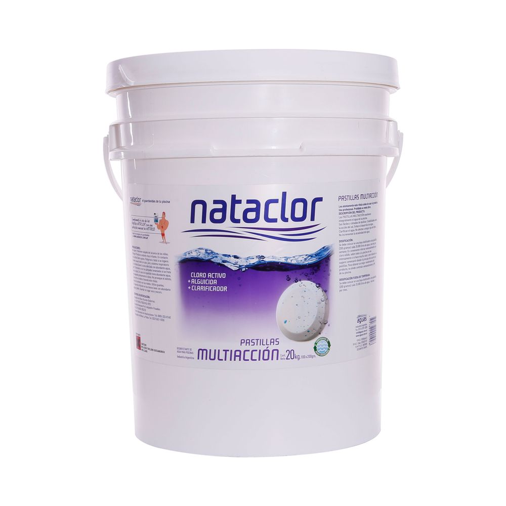 Cloro en Pastillas Nataclor Multiacción 200Gr x 20Kg