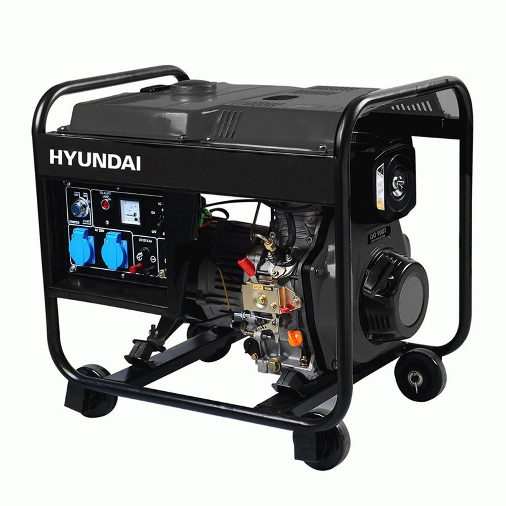 Generador diesel trifásico con arranque eléctrico Hyundai 8 kva – 080g