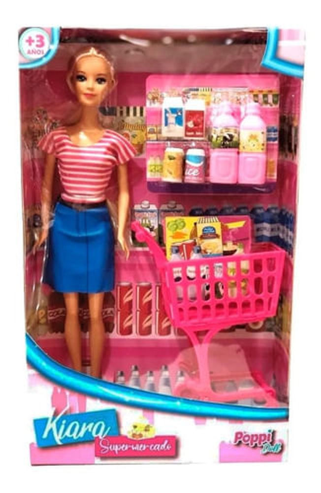 Muñeca Kiara Supermercado Poppi Doll Con Chango Y Accesorios