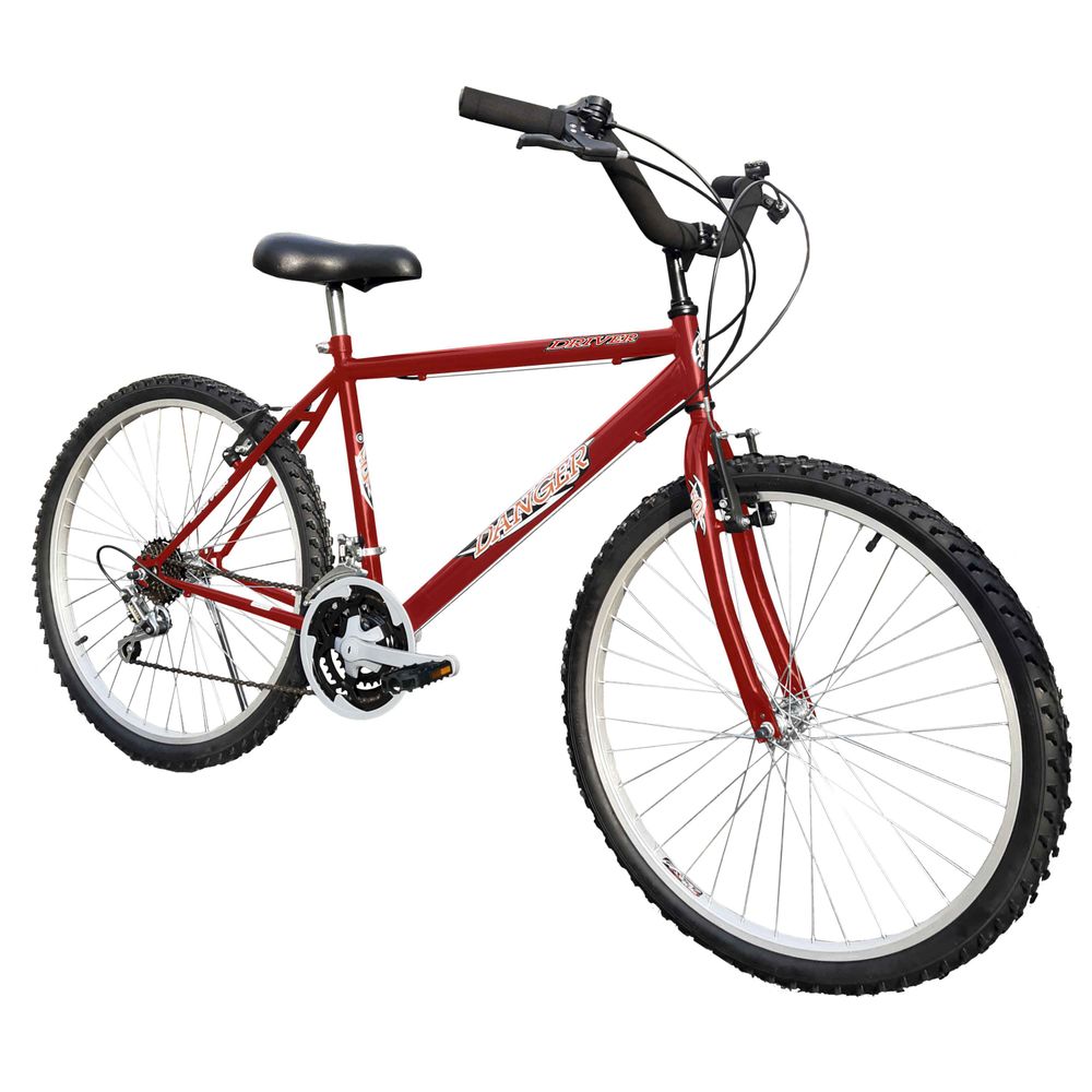 BICICLETA RODADO 26 HIBRIDA 21V ROJO