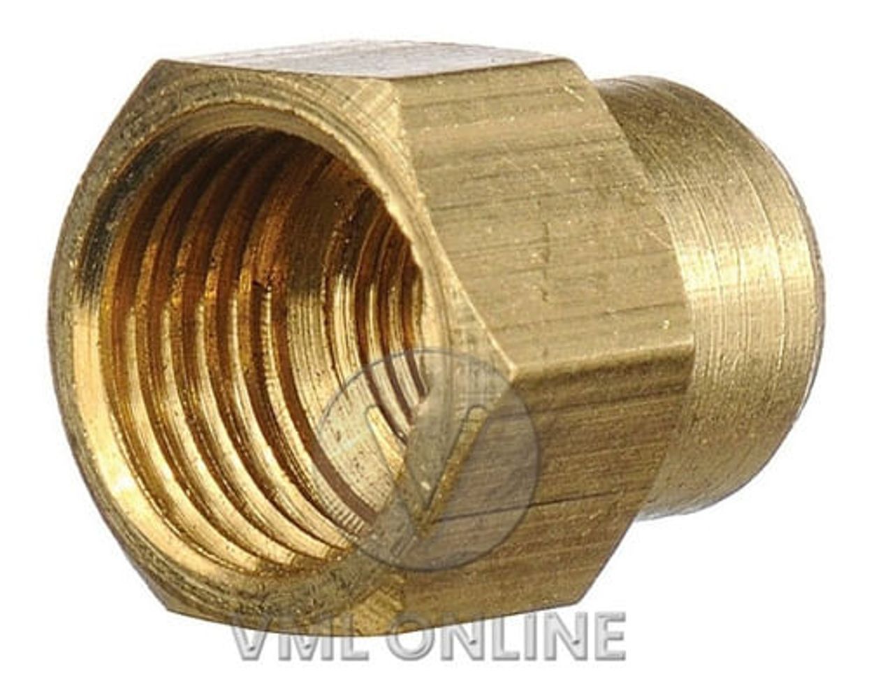 Cupla De Reduccion De Bronce De 1/2 A 3/8 Pack X5 Unidades
