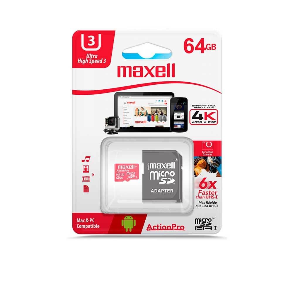 Memoria Maxell Microsd 64gb Con Adaptador