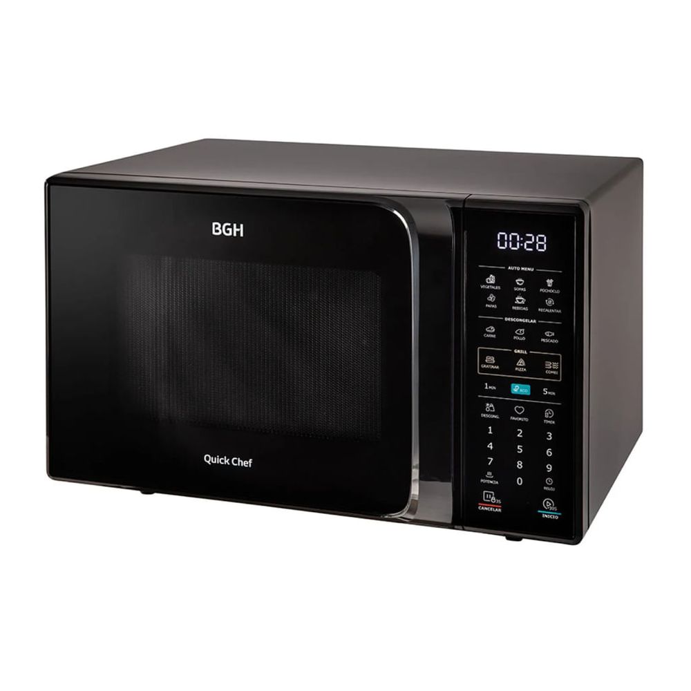 Microondas BGH ECO negro 23 Litros Grill B223DN20I