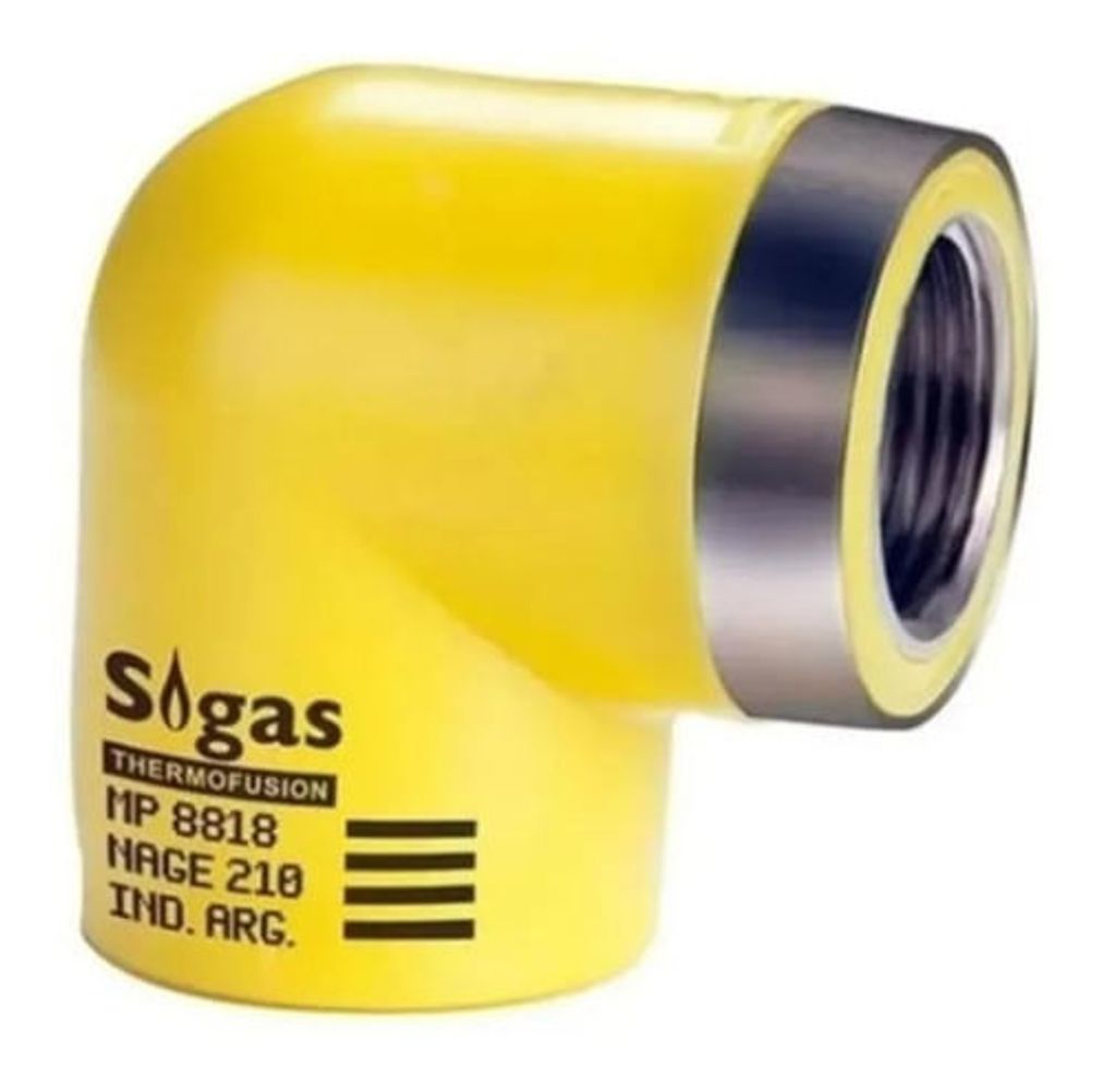 Codo Con Inserto Metalico A 90º 25 Mm X 1/2 Sigas Gas