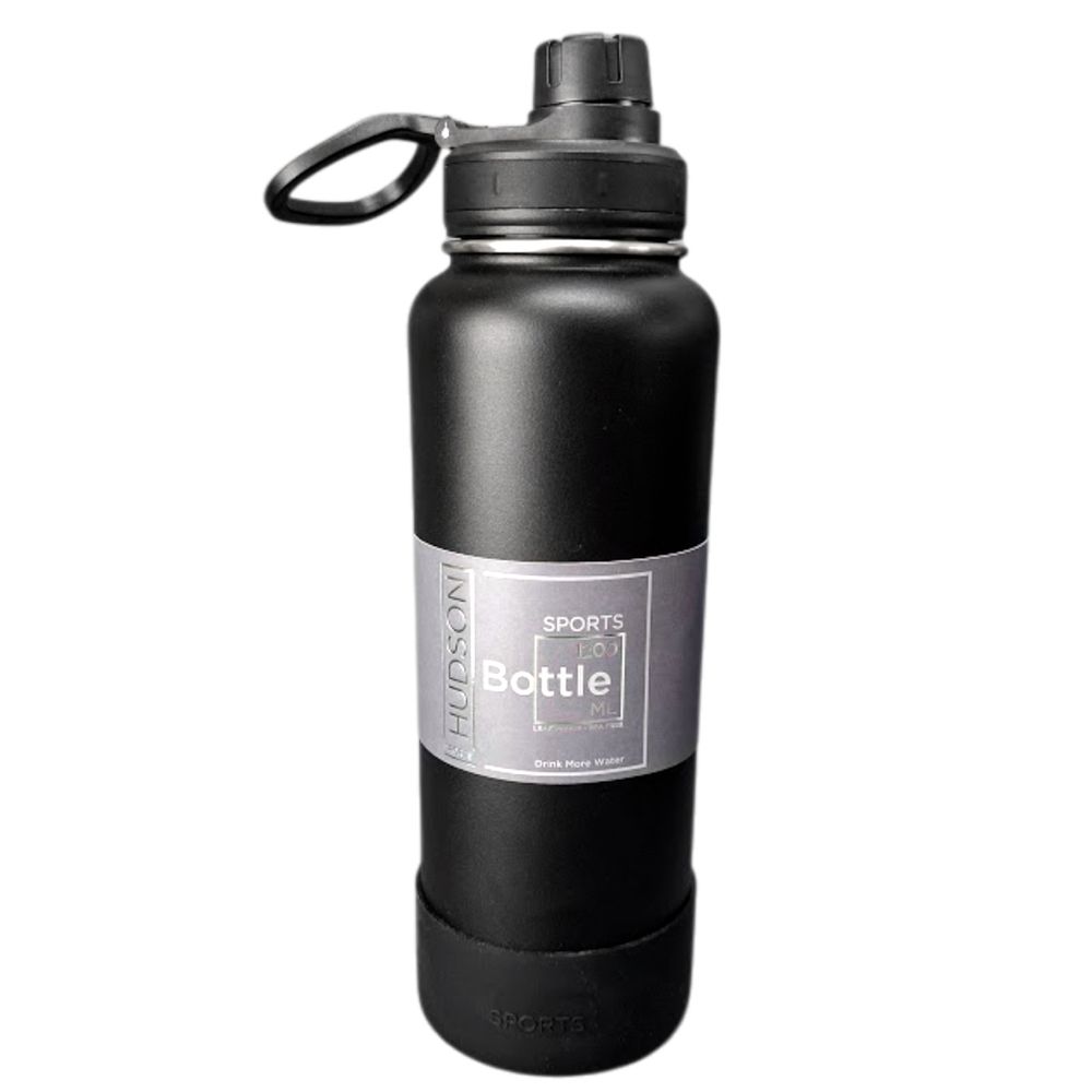 Botella Deportiva 1200ml Hudson Acero Inoxidable Tapa Rosca BD1200N Negro