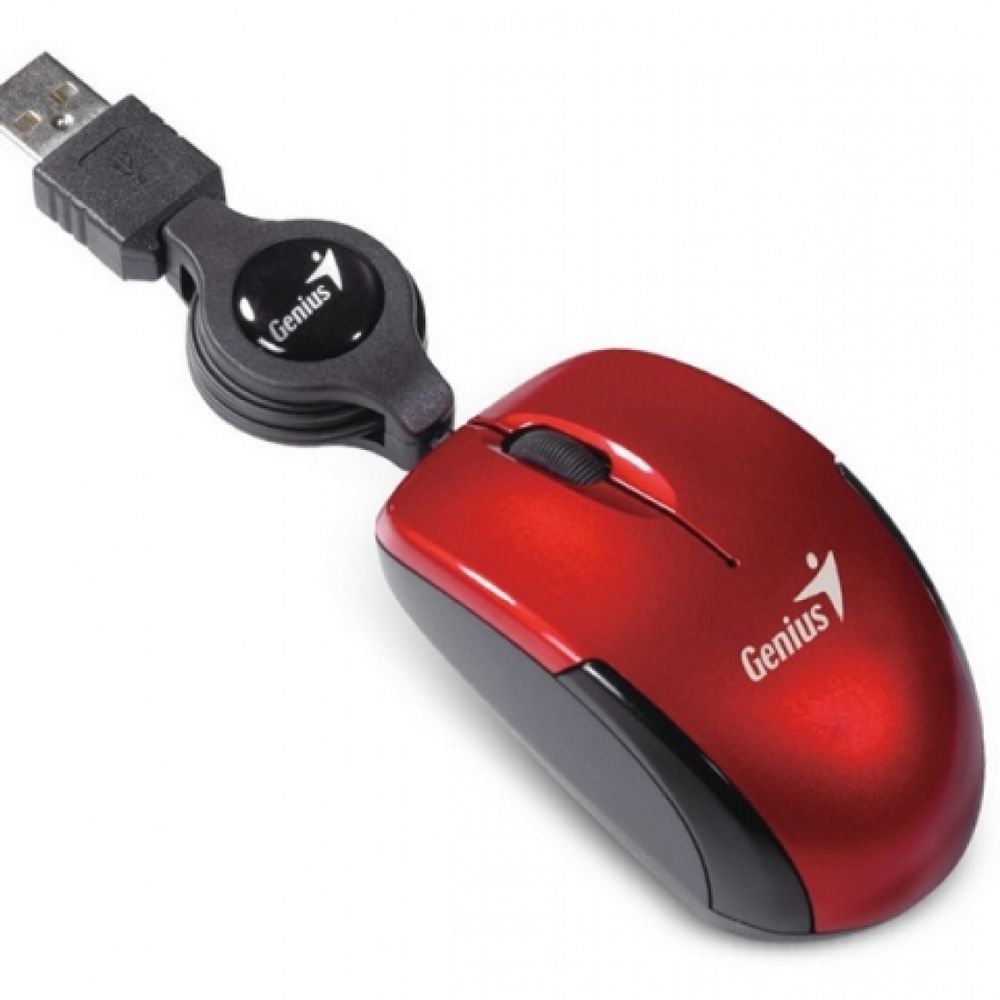 Genius Mouse Micro Traveler Retráctil V2 Usb Ruby