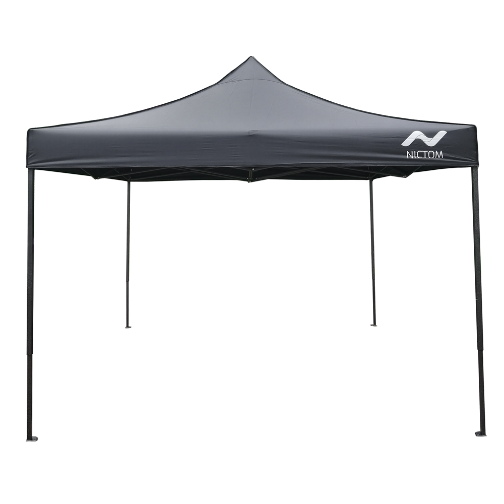 Gazebo 3x3 Plegable Impermeable Acero Nictom Gp02 Negro