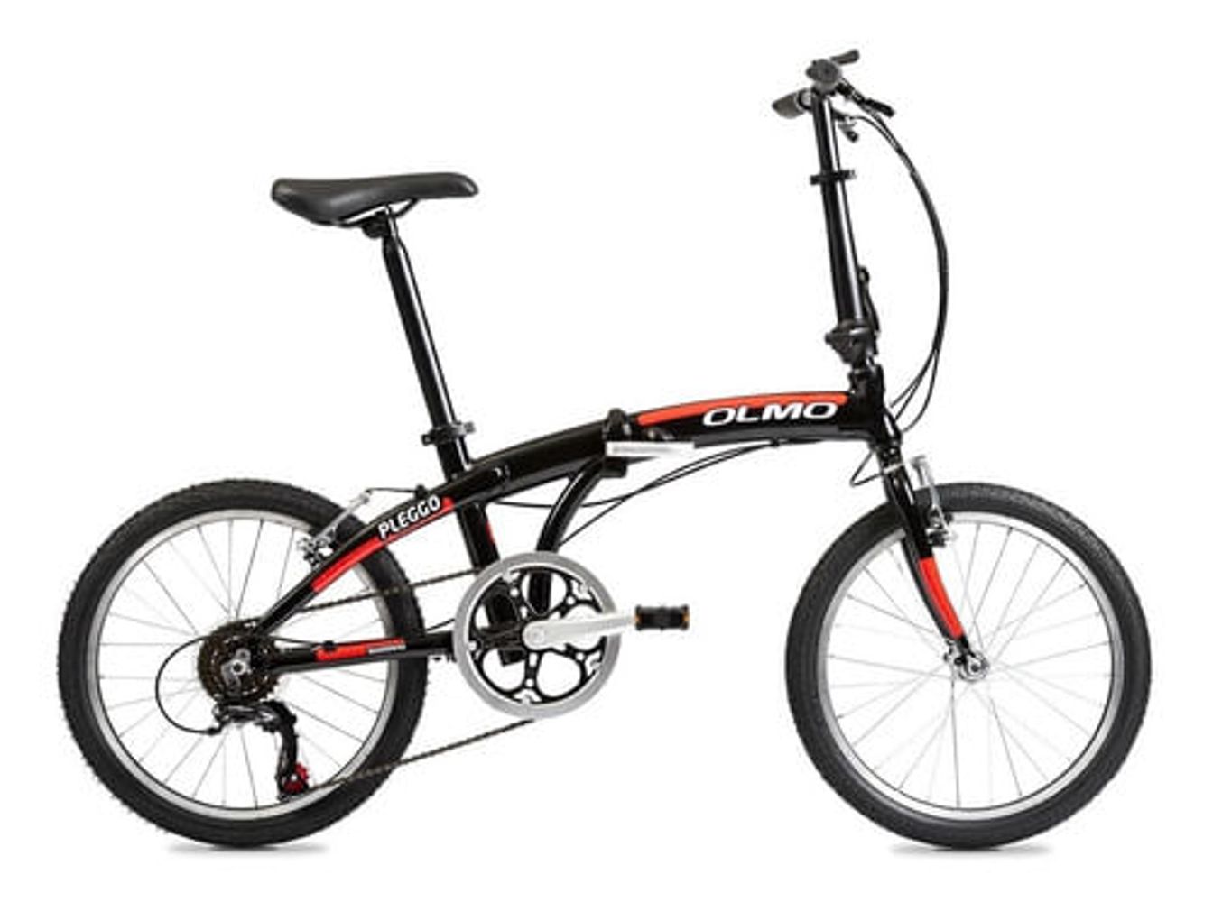 Bicicleta Olmo Pleggo P10 Rodado 20 Negra Y Roja