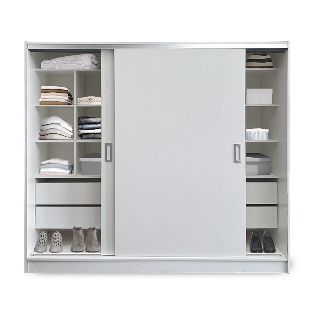 Placard 200x180 cm cubos Diseños Modernos Blanco Pack Muebles