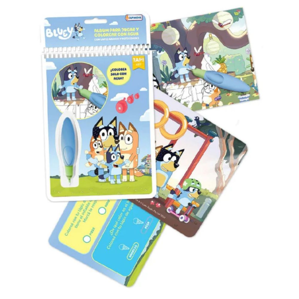 Agua Wow Perrito Bluey Pinta Con Agua Libro