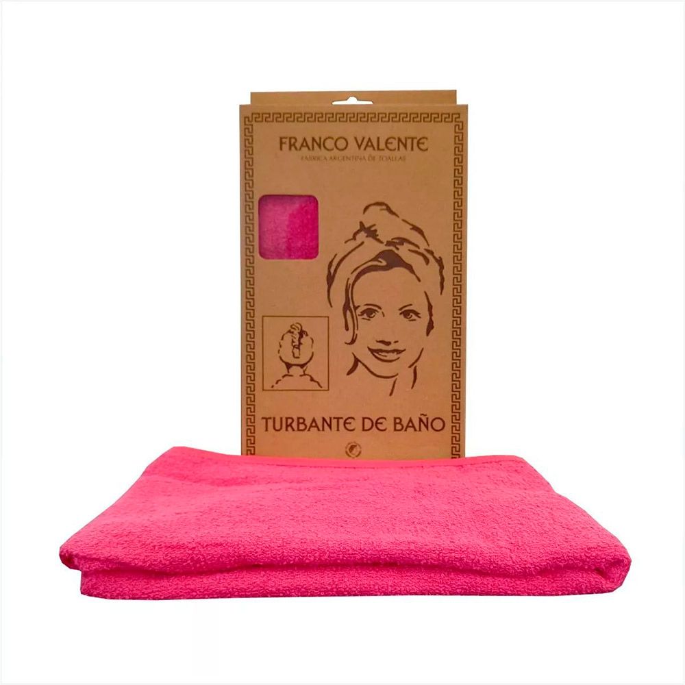 Toalla Turbante de Cabello Franco Valente Rosa