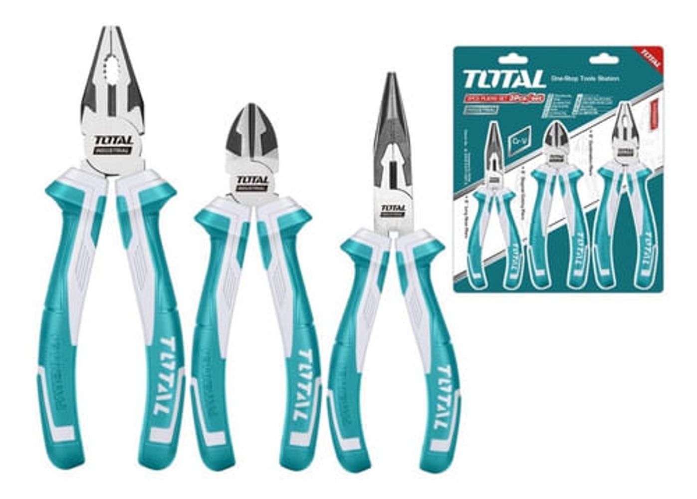 Set De 3 Pinzas Pinza Universal Alicate Industrial Juego Total Tht1k0311