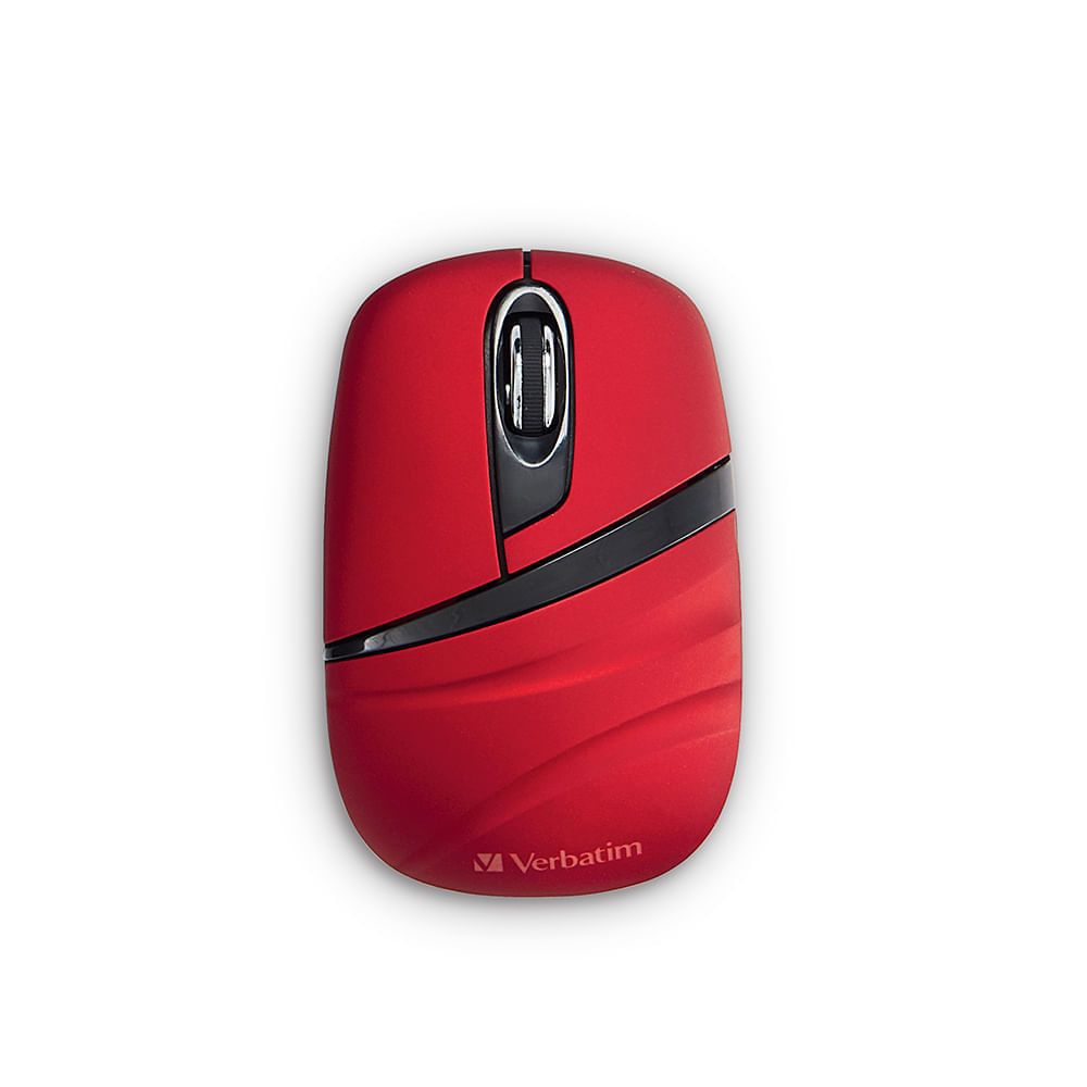 Mouse Wireless Verbatim Mini Travel Mouse Commuter Series Rojo