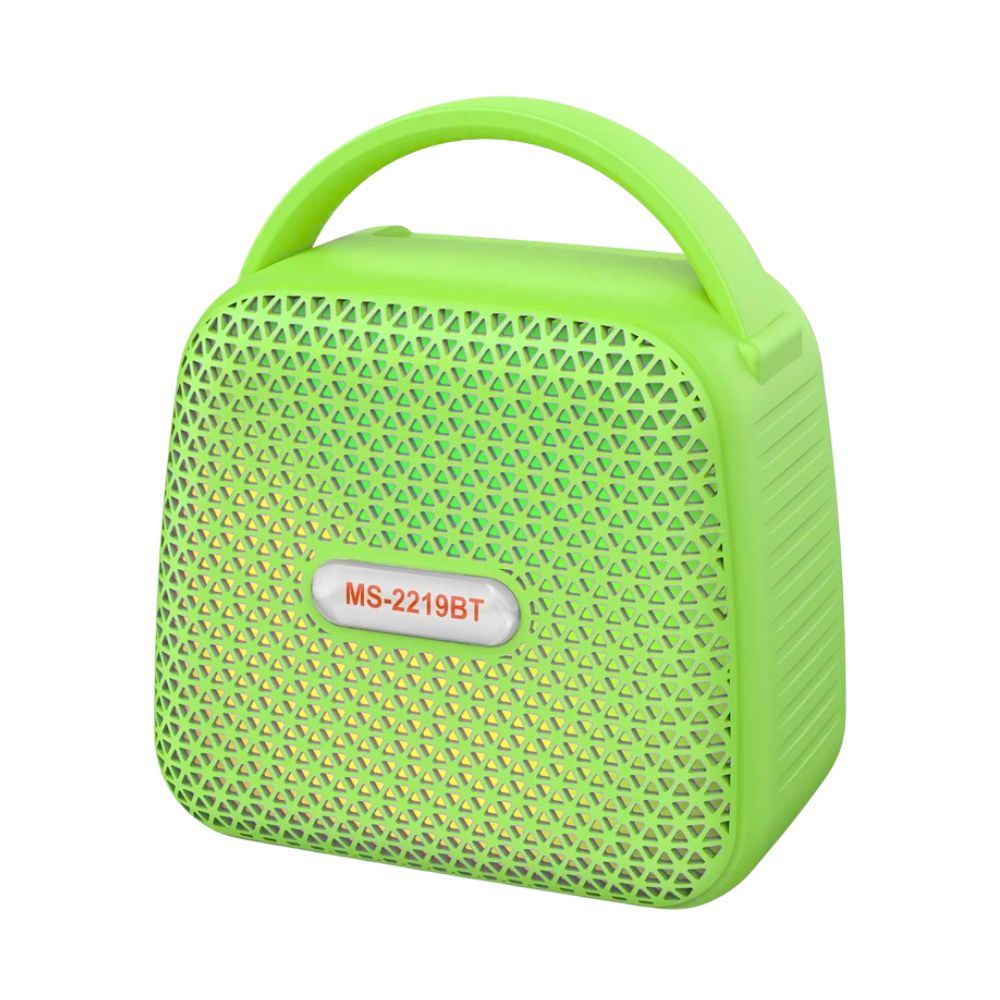 Parlante Portátil Con Bluetooth Verde MS-2219BT Oryx