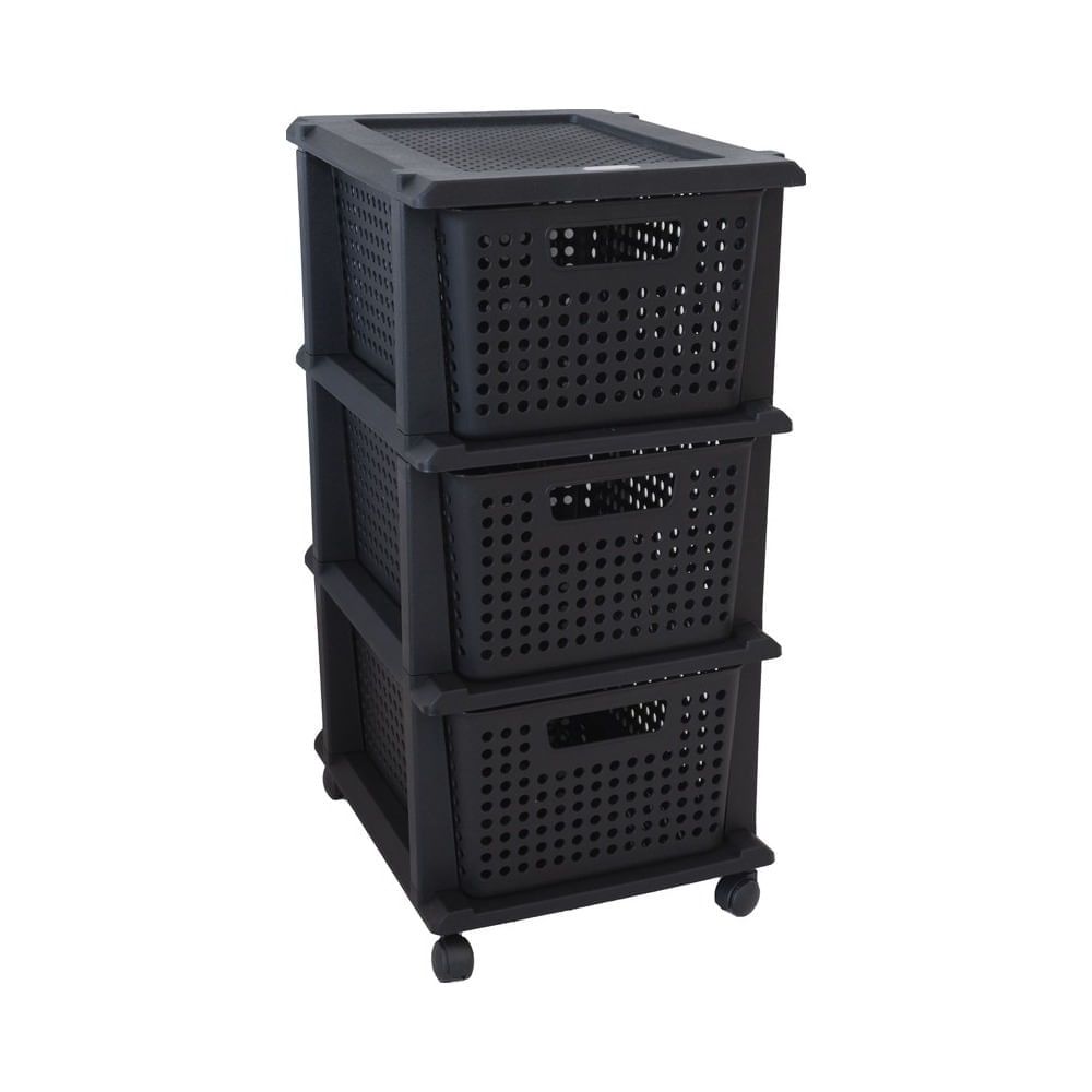 Cajonera Orbital 3 Cajones Con Ruedas Negro