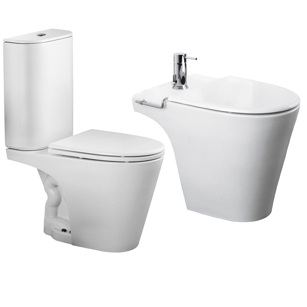 Inodoro con mochila bidet marina ferrum doble descarga