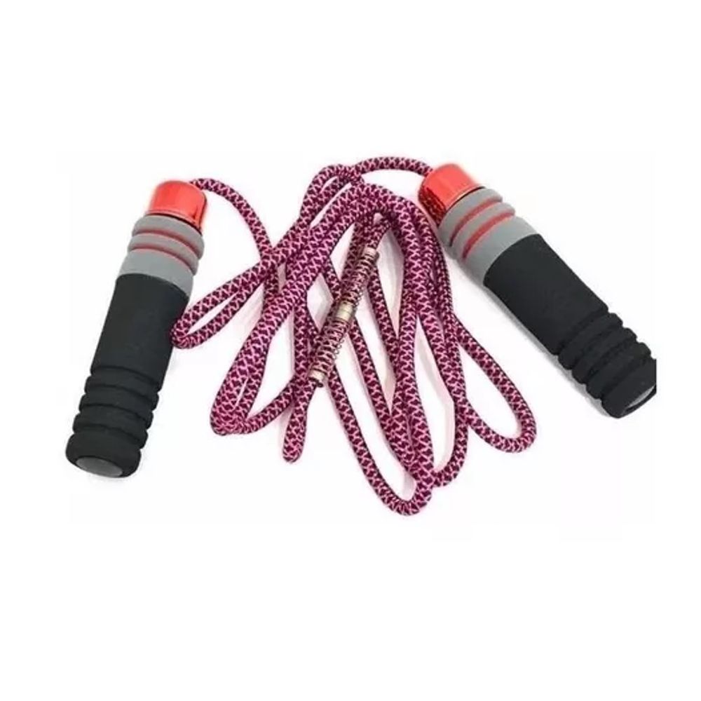 Soga Para Saltar Metalizada Rosa - 250cm Blister